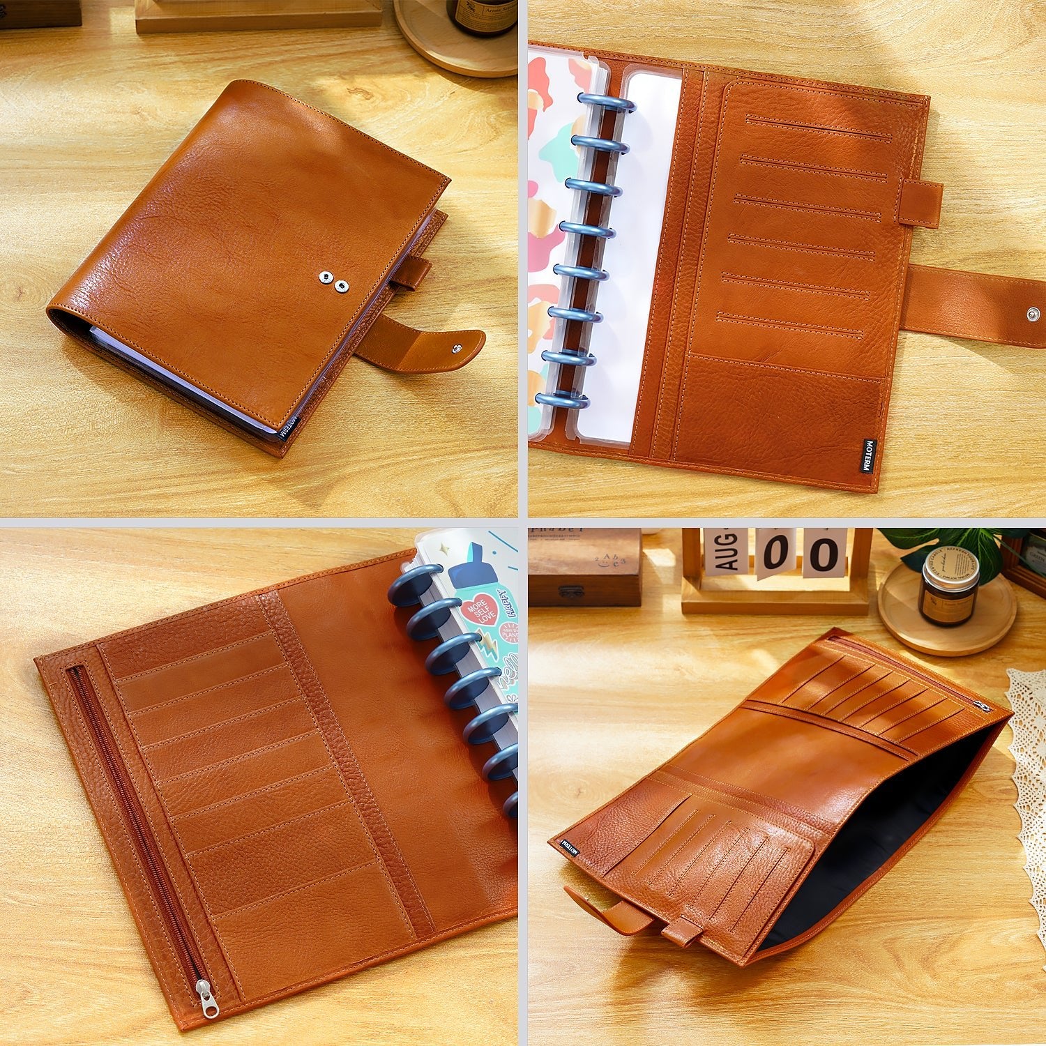 Moterm Discbound Cover - Half Letter/ Junior (Vegetable Tanned Leather)