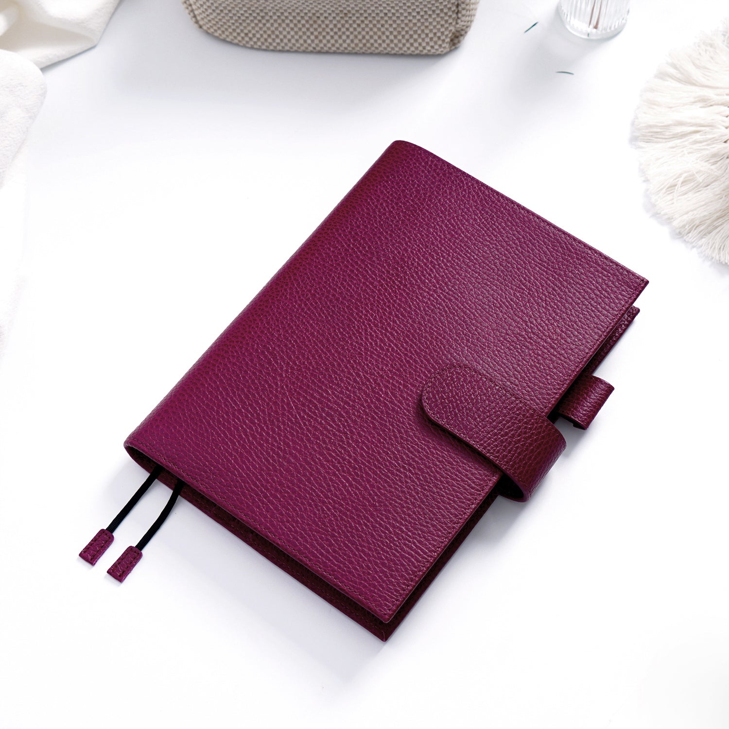 Moterm Firm Pebbled Grain Leather - Beetroot Color