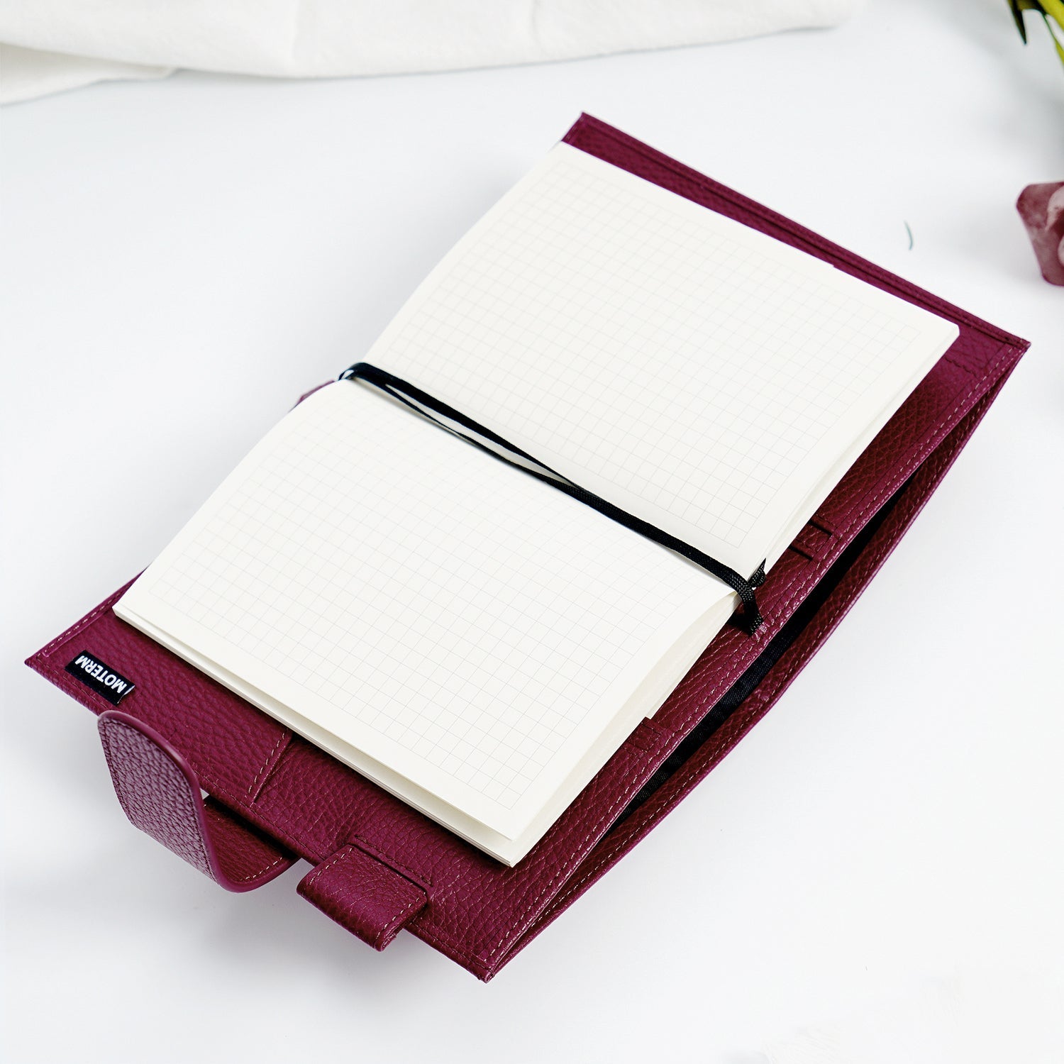 Moterm Firm Pebbled Grain Leather - Beetroot Color