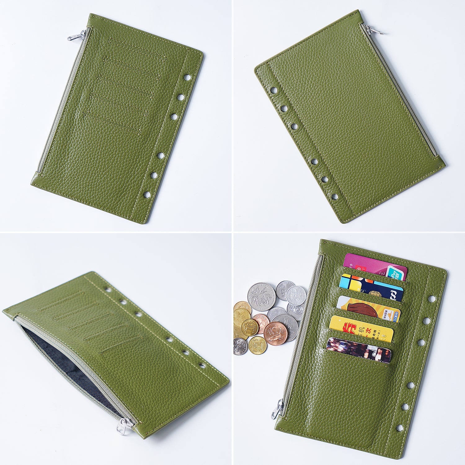 Moterm Leather Zipper Flyleaf - A6 (Pebbled)